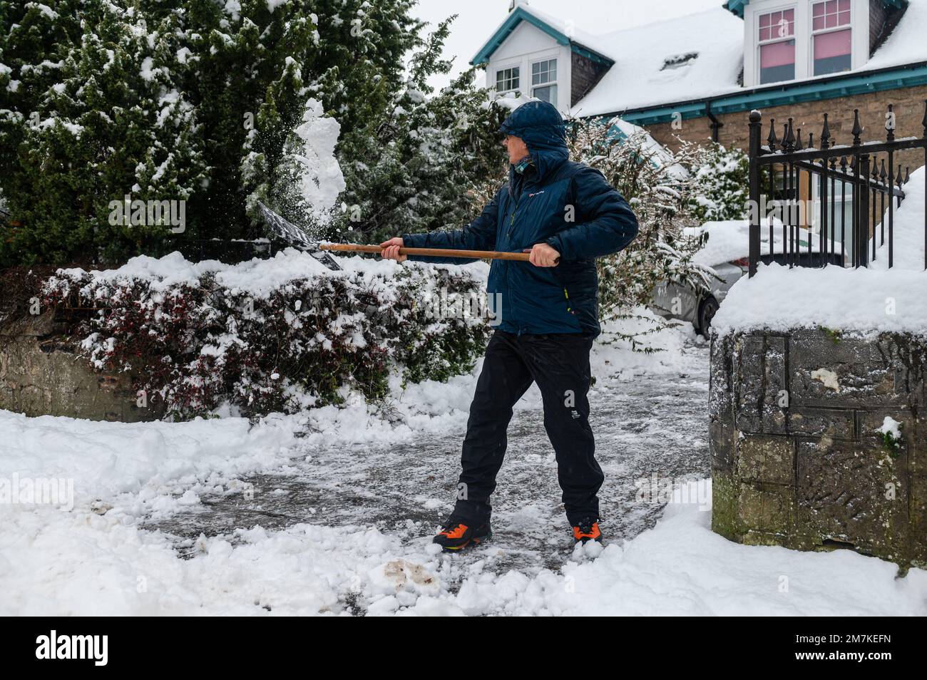 Residents of Scottish city Dunblane face an amber turned Met weather ...