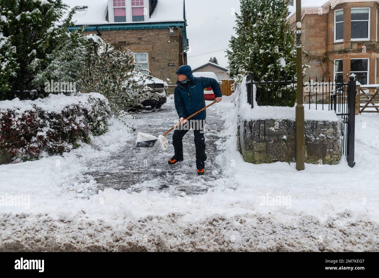 Residents of Scottish city Dunblane face an amber turned Met weather ...