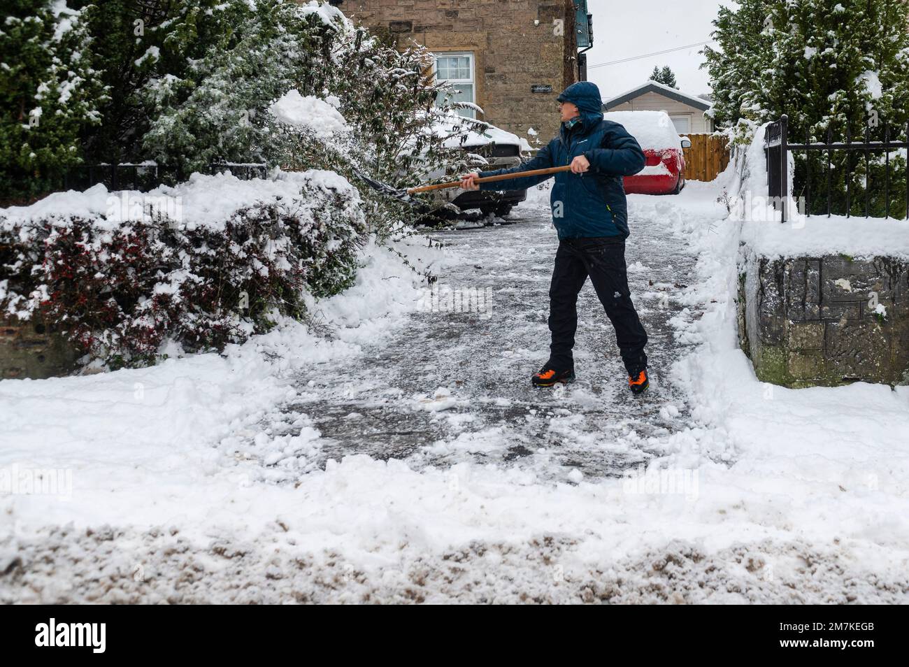 Residents of Scottish city Dunblane face an amber turned Met weather ...