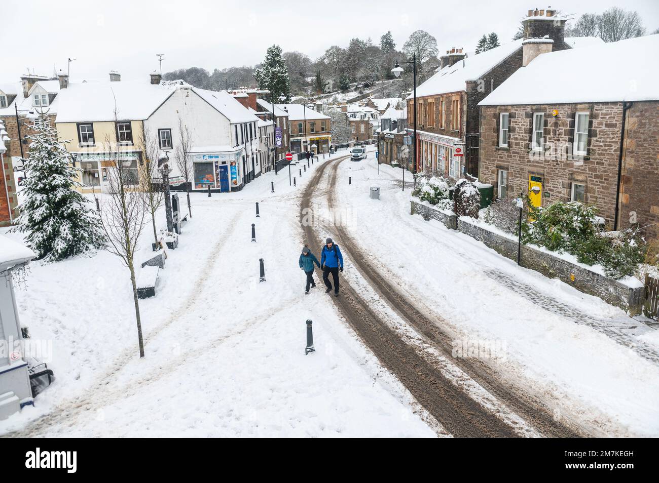 Residents of Scottish city Dunblane face an amber turned Met weather ...