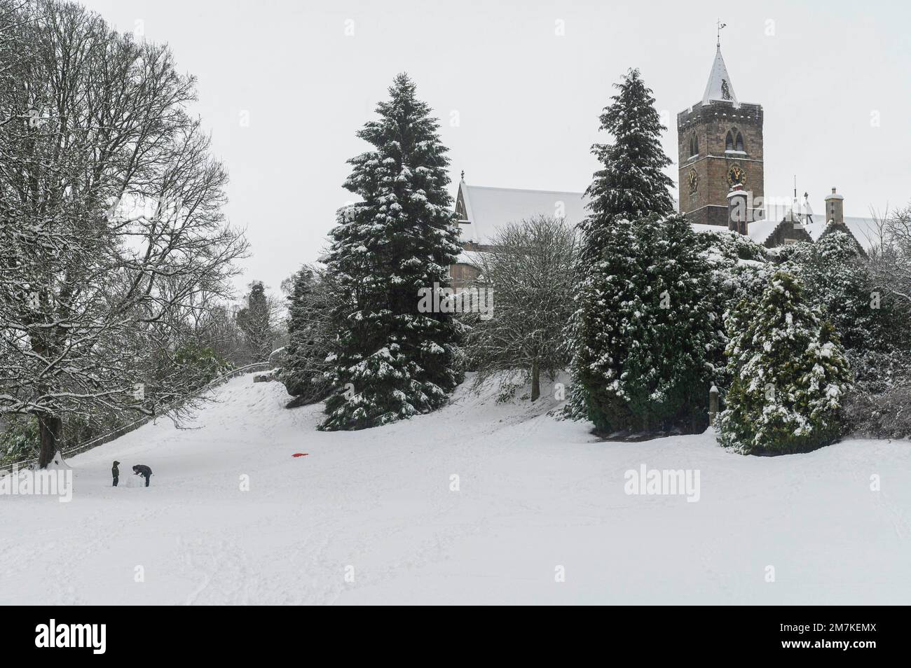 Residents of Scottish city Dunblane face an amber turned Met weather ...