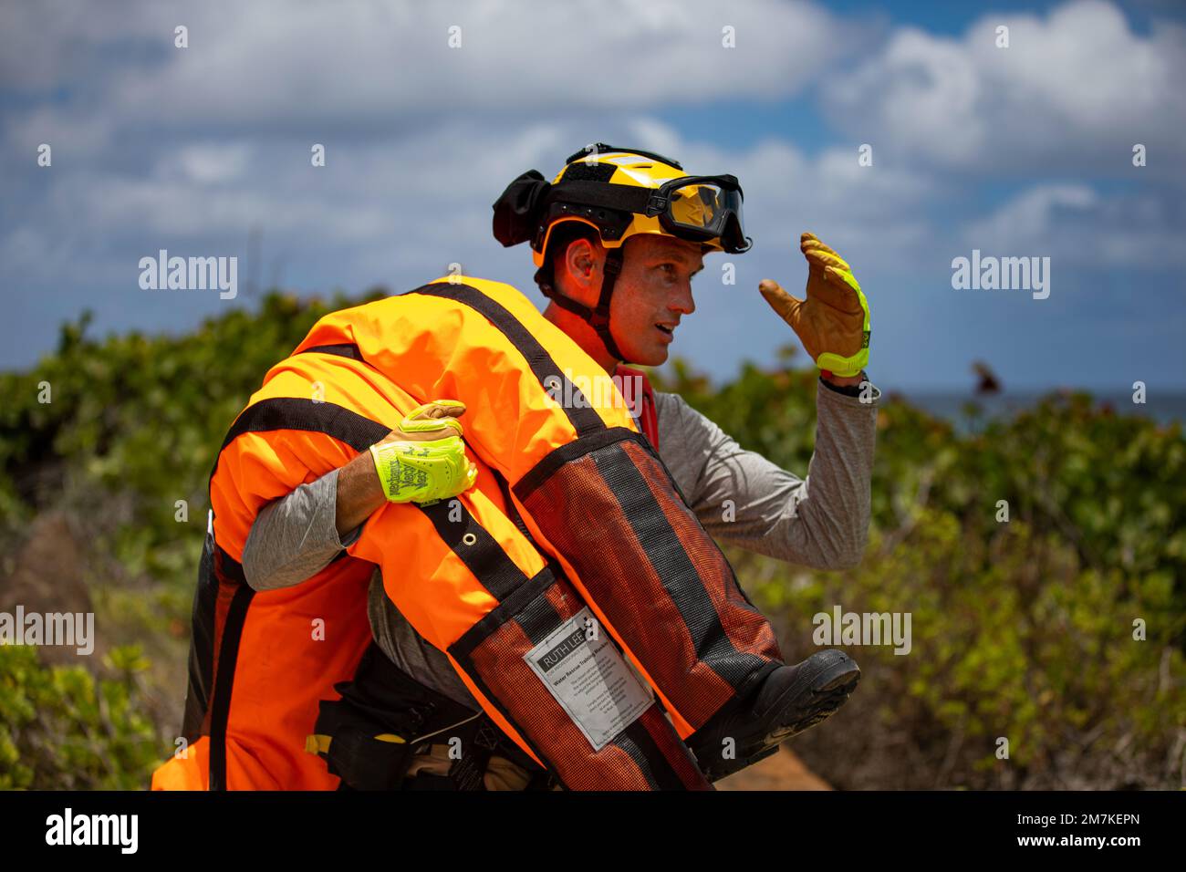 U.S. Coast Guard Aviation Survival Technician 2 Christopher Lynch, a ...