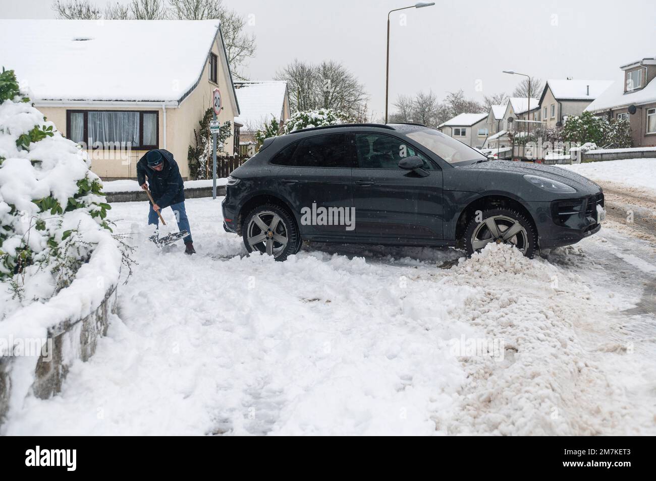 Residents of Scottish city Dunblane face an amber turned Met weather ...