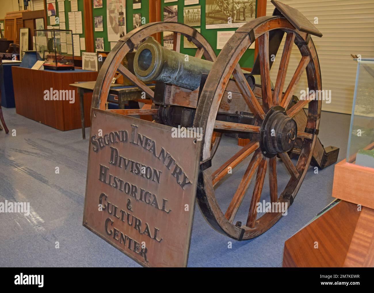 A Chinese cannon sits in a storage room at the 2nd Infantry Division ...
