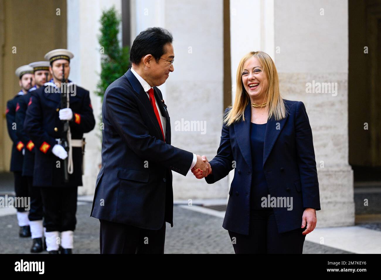 Italian Prime Minister Giorgia Melonimeets the Prime Minister of Japan ...