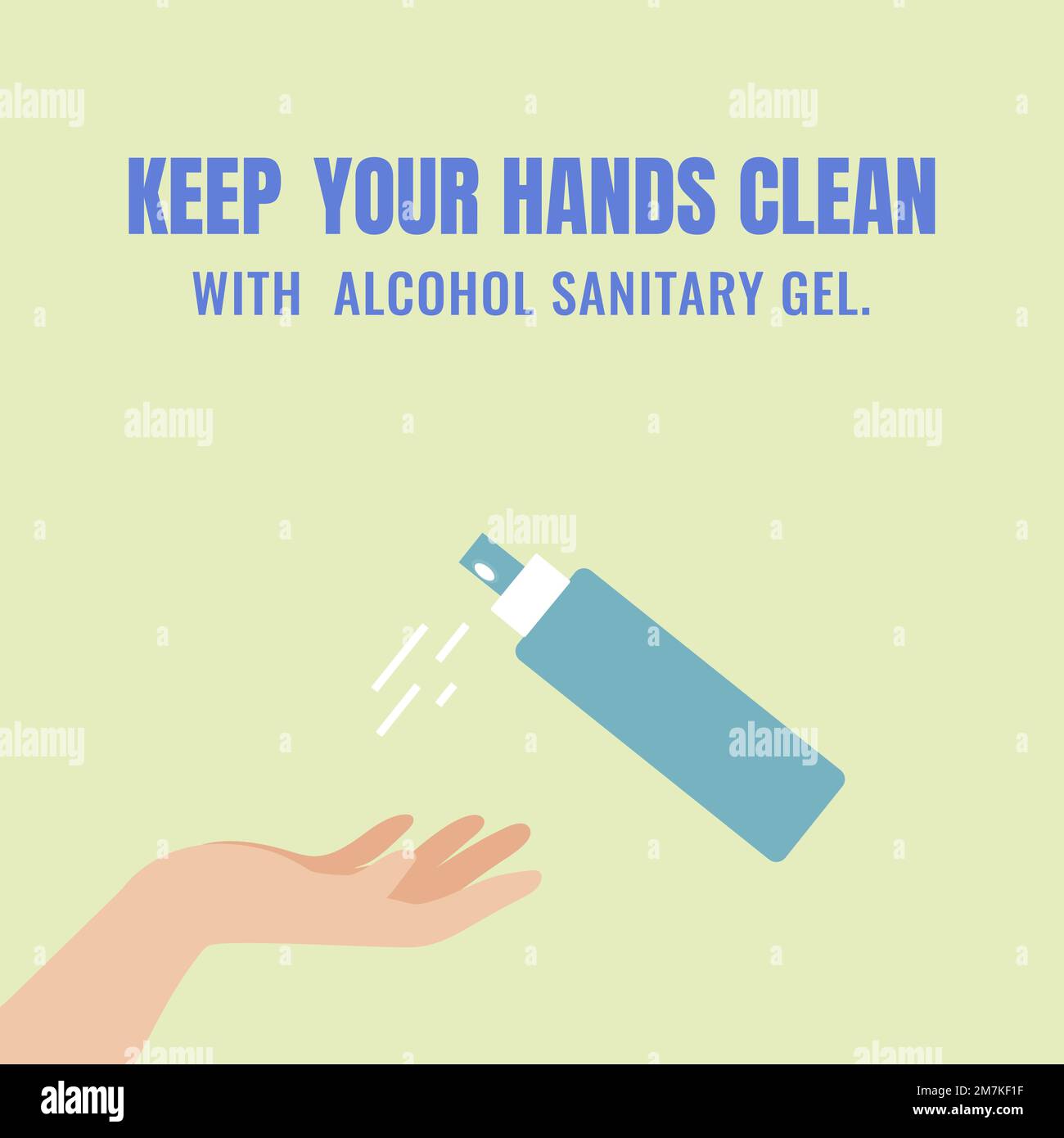 Keep your hands clean coronavirus protection template vector Stock ...