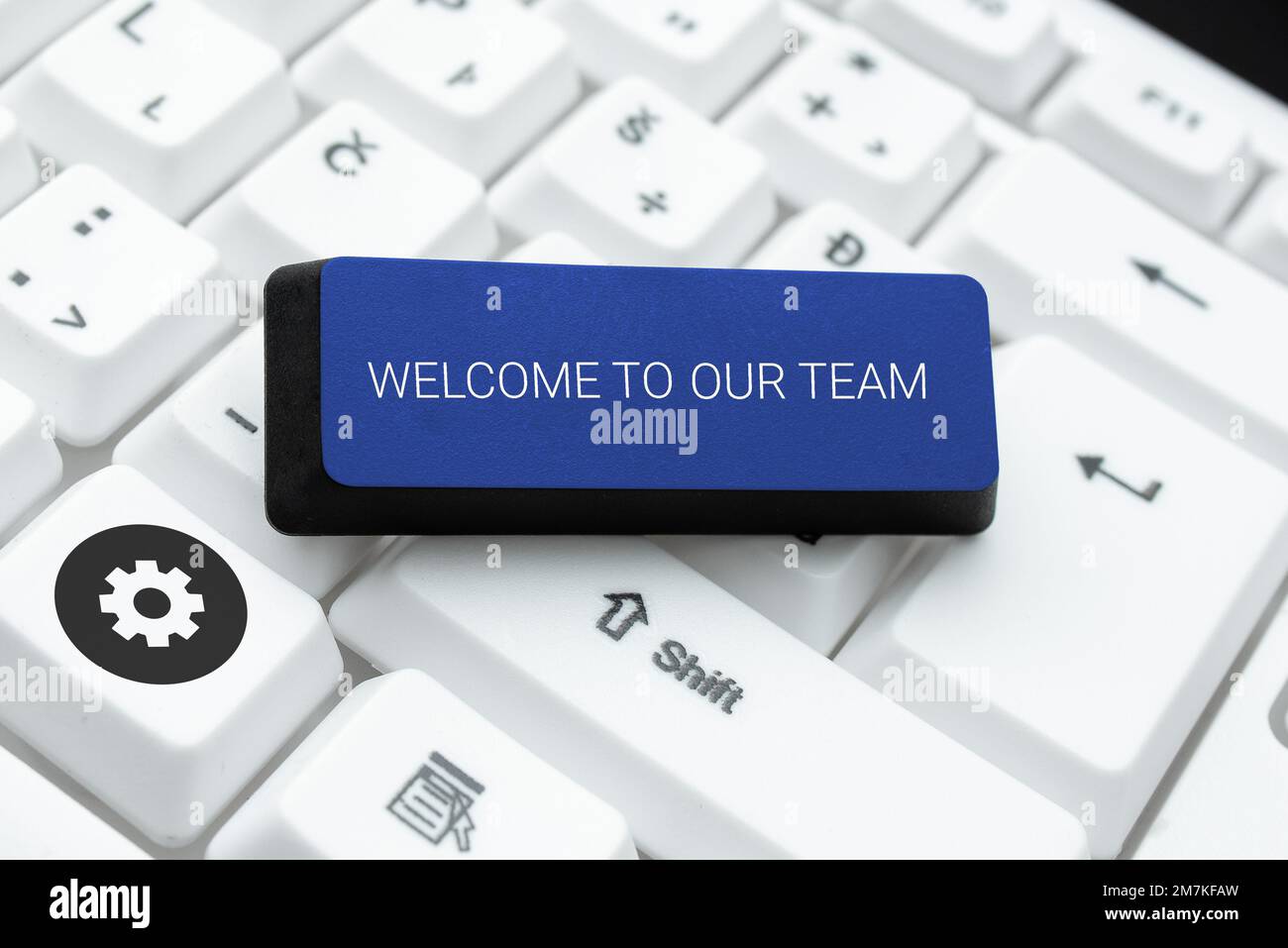 Conceptual caption Welcome To Our Team. Word for introducing another ...