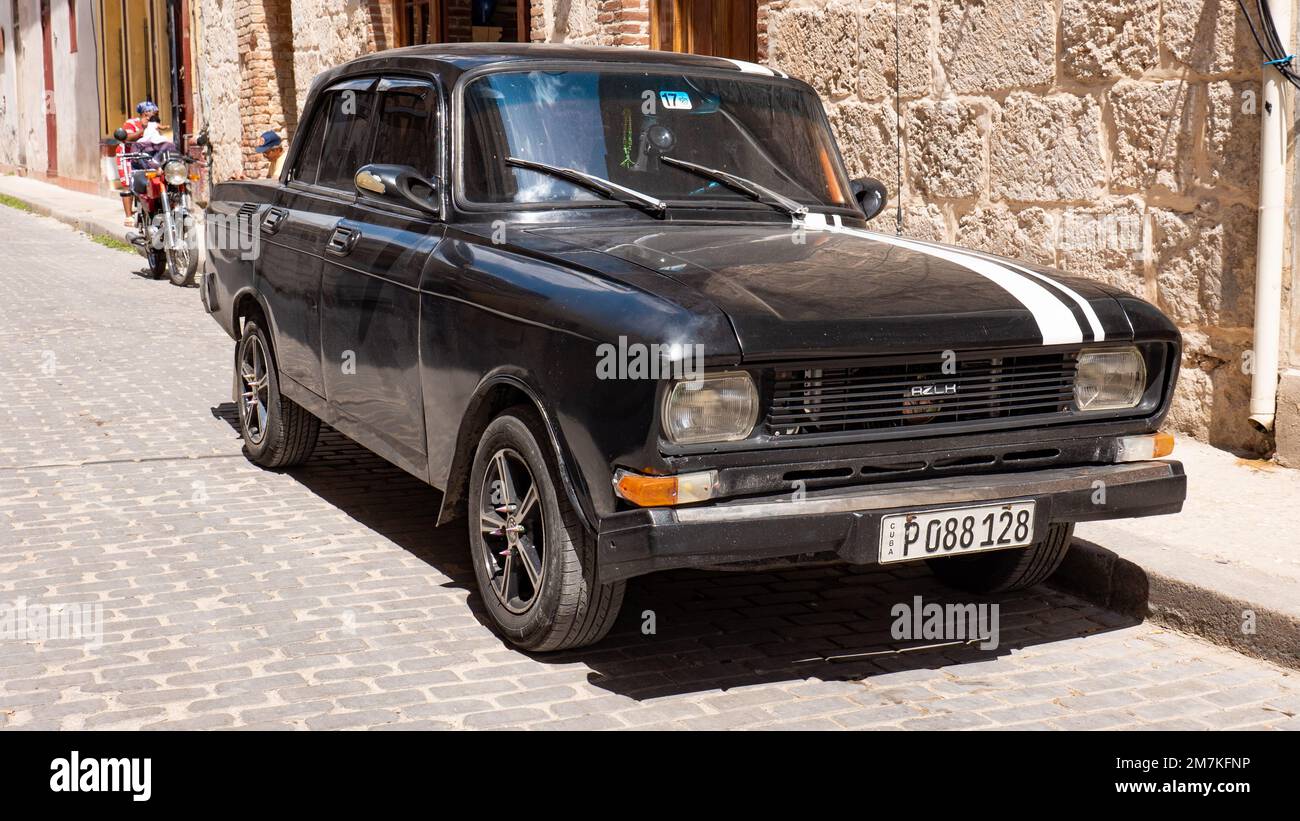 Havana, Cuba - May 02, 2019: azlk moskvitch soviet car Stock Photo - Alamy