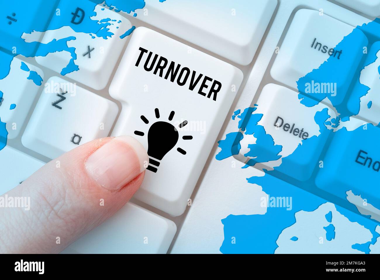 Sign displaying Turnover. Word Written on the percentage of workers who ...