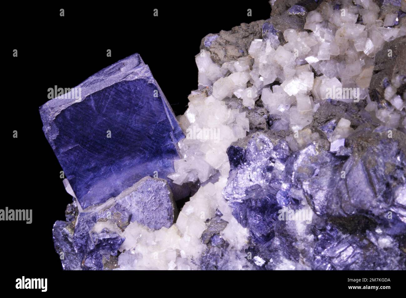 Rocks and minerals, Fluorite crystals, laboratory sample Stock Photo ...