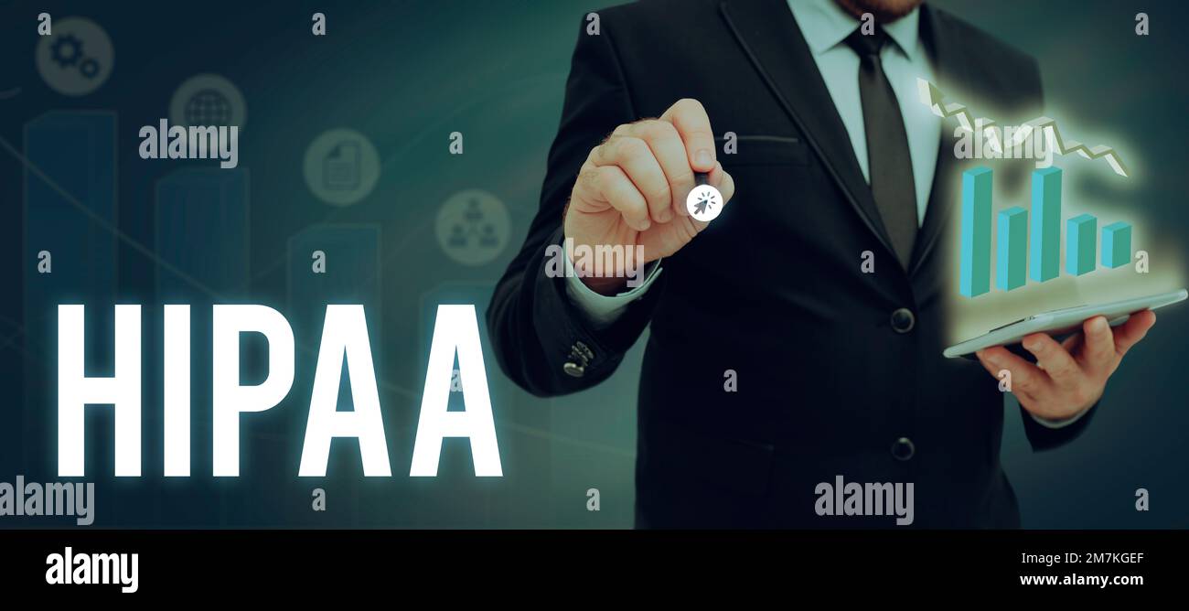 Text showing inspiration Hipaa. Business approach Acronym stands for ...