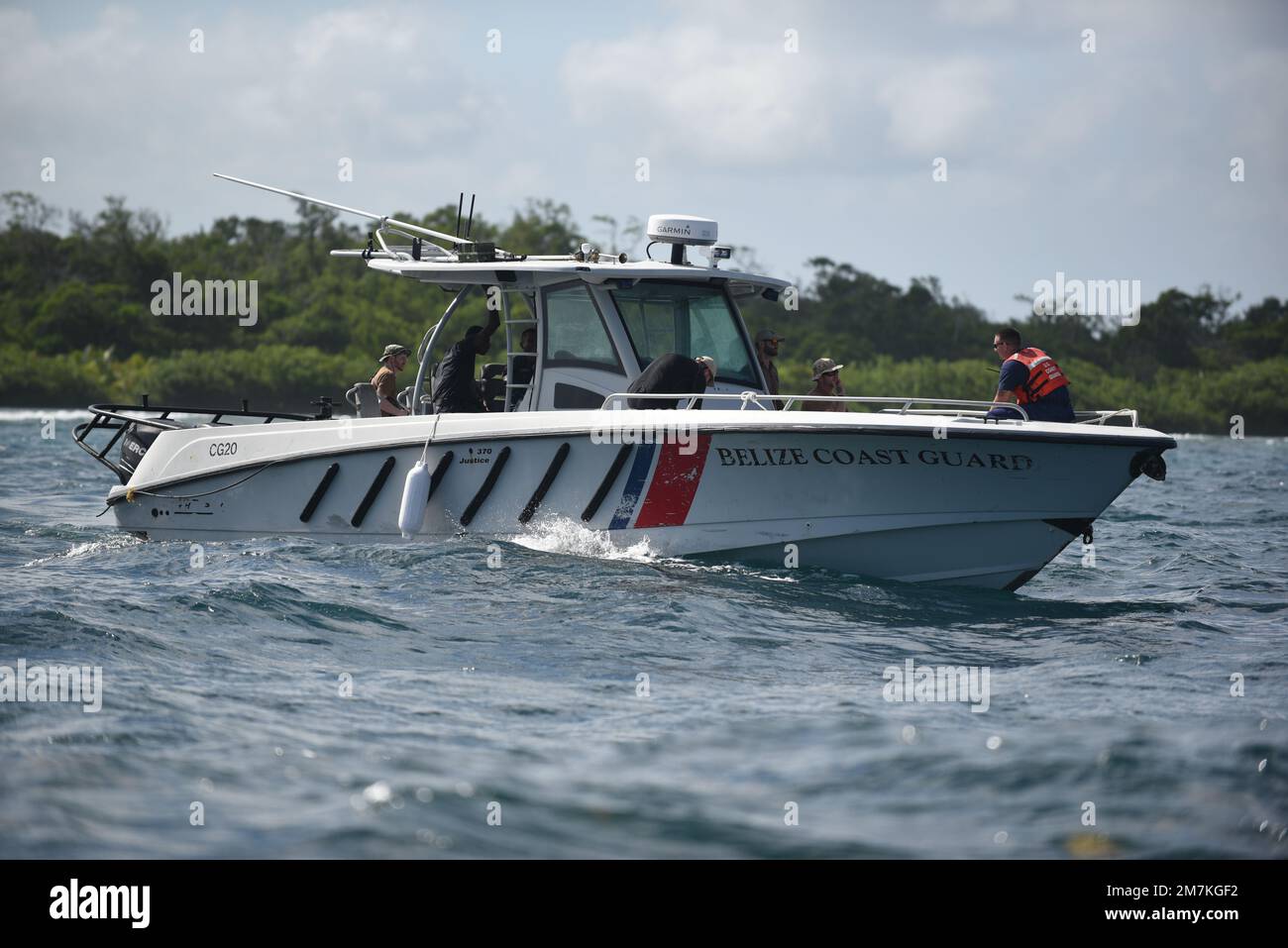 Belize coast guard members work with the U.S. Coast Guard and Royal ...