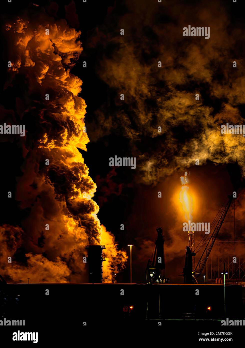 A cloud of heavy smoke coming out from the ship Stock Photo - Alamy