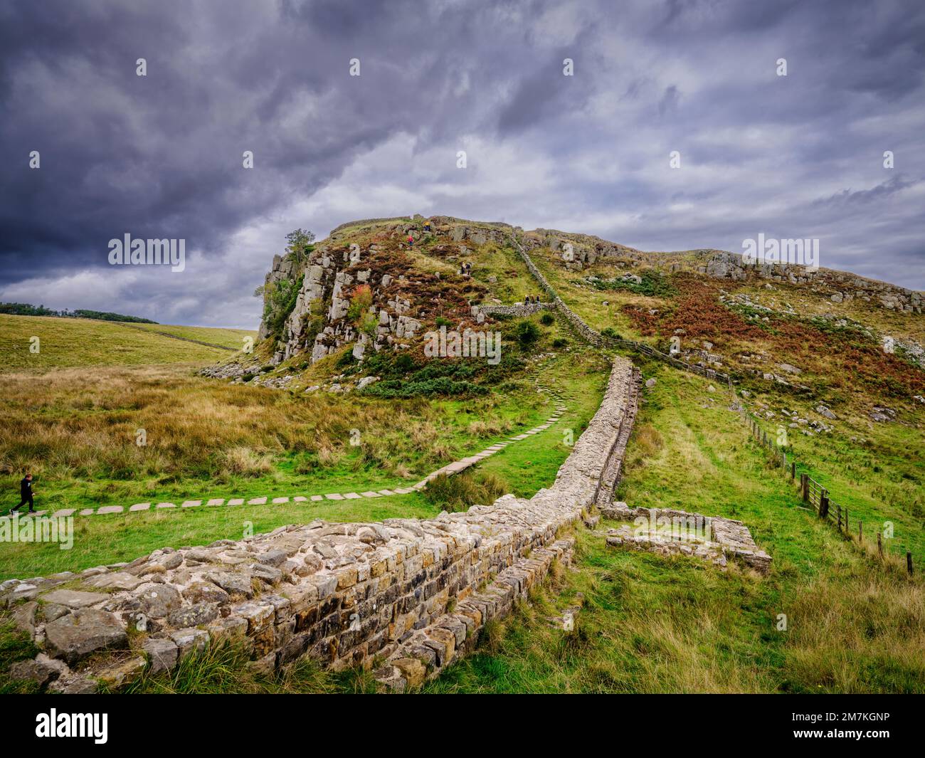 Steel Rigg on HadrianÕs Wall, Northumberland National Park near ...