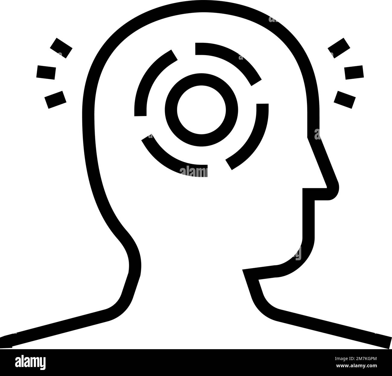 head pain body ache line icon vector illustration Stock Vector Image ...