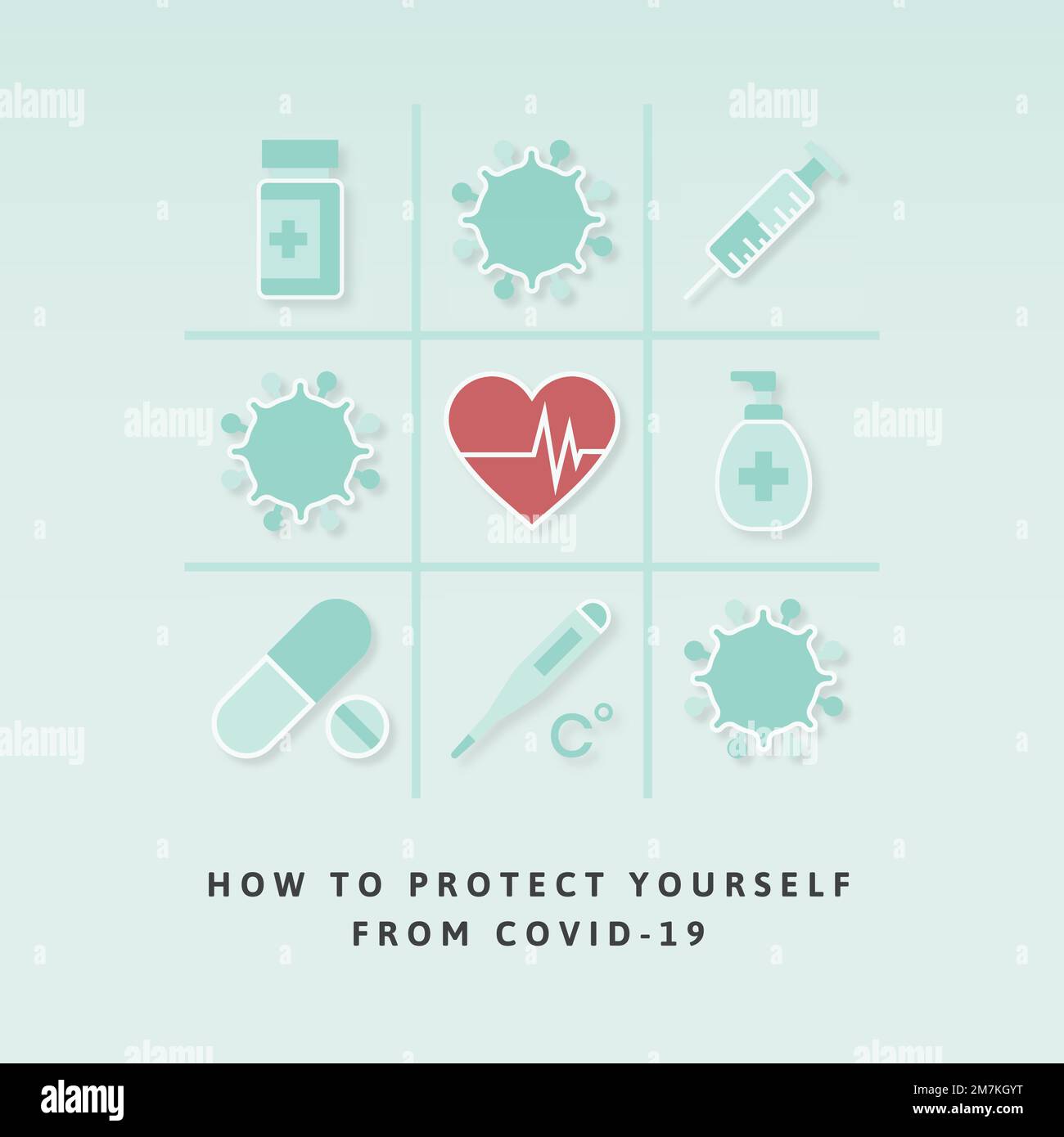 How to protect yourself from covid-19 vector Stock Vector Image & Art ...