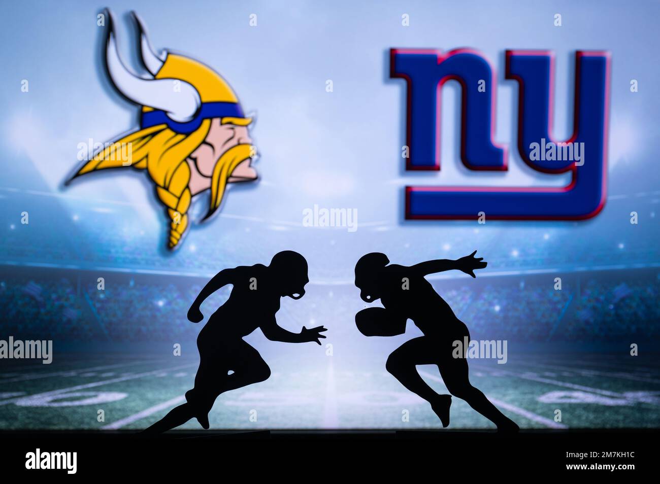 MINNESOTA, USA, JANUARY 10, 2023: New York Giants vs. Minnesota Vikings ... MINNESOTA, USA, JANUARY 10, 2023: New York Giants vs. Minnesota Vikings ...