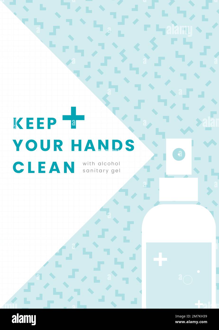 Keep your hands clean coronavirus awareness message vector Stock Vector ...