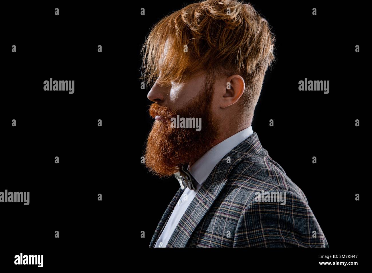 profile of formal man in menswear on background. photo of formal man in ...