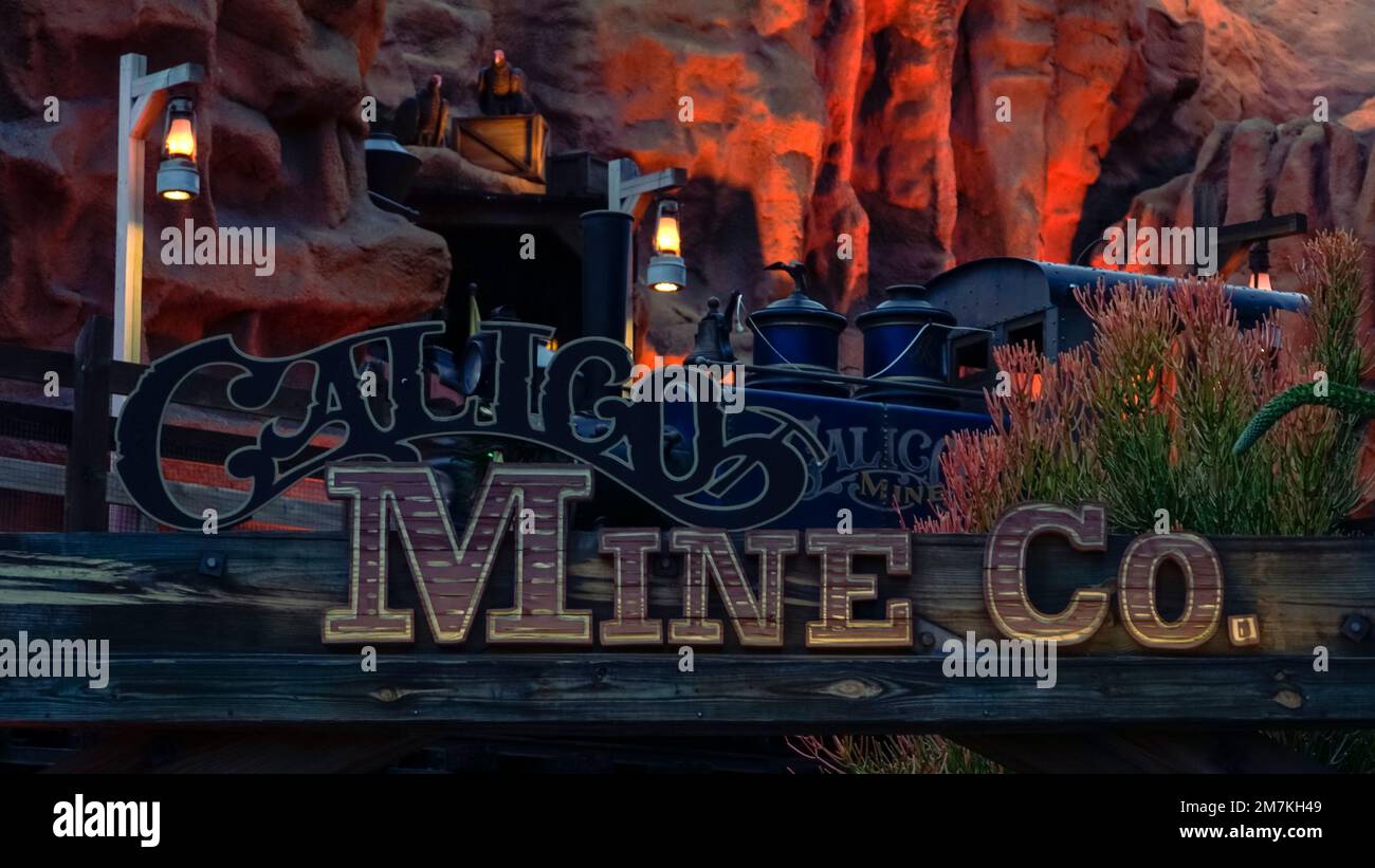 The Knott's Berry farm calico mine train ride Stock Photo - Alamy