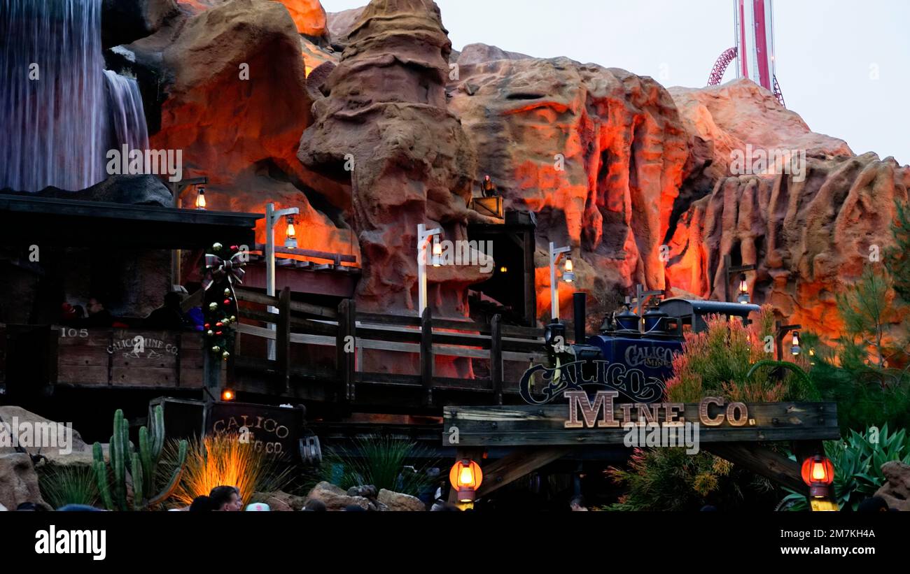 The Knott's Berry farm calico mine train ride Stock Photo - Alamy