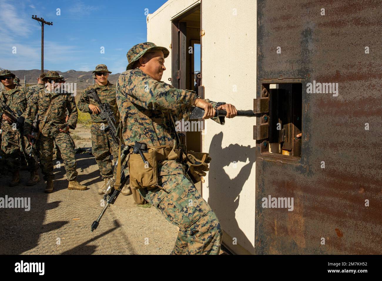 U.S. Marine Corps Pfc. Angel Garcia, a rifleman, with Golf Company ...