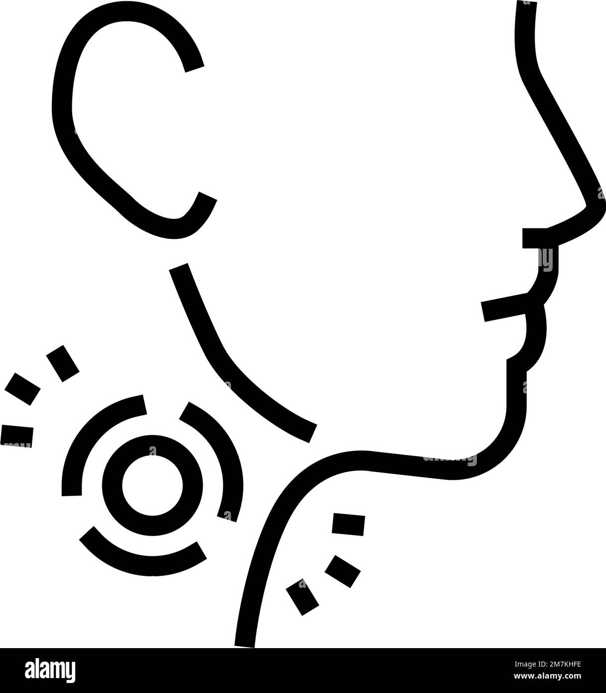 neck pain body ache line icon vector illustration Stock Vector Image ...