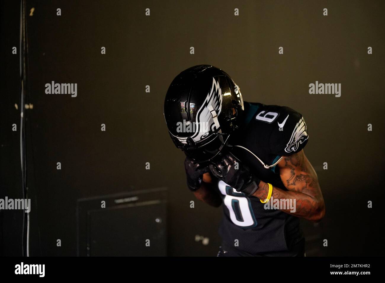 Philadelphia Eagles' DeVonta Smith walks to the field before an NFL ...