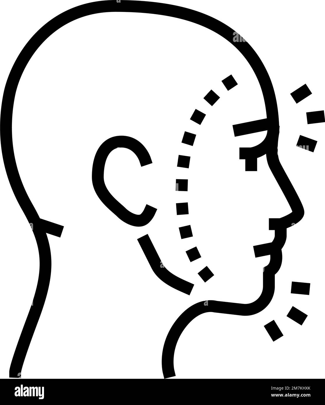 face pain body ache line icon vector illustration Stock Vector Image ...