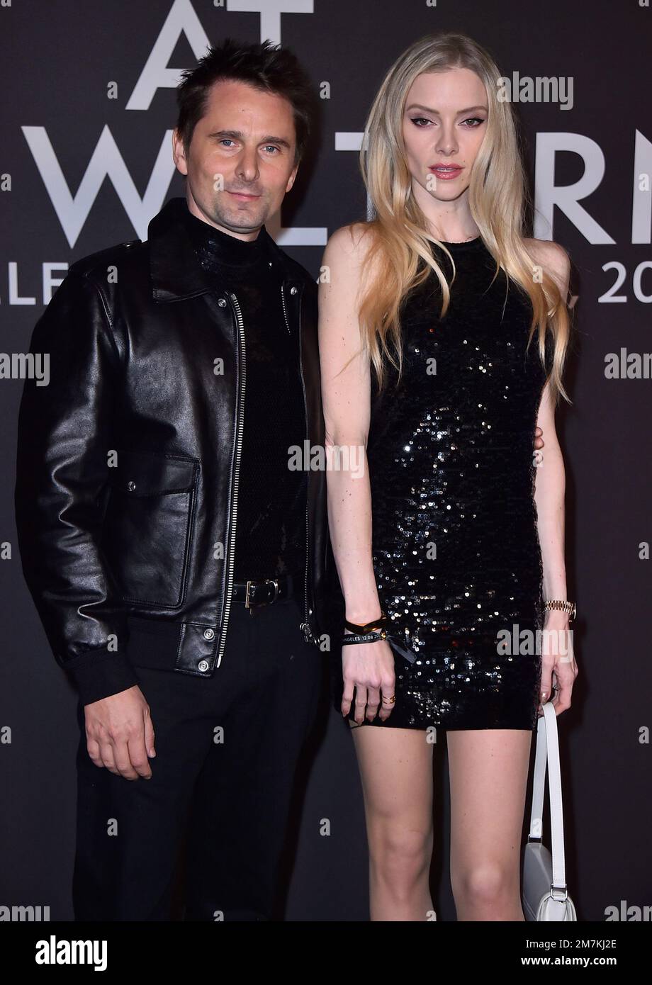 Matt Bellamy Left And Elle Evans Arrive At The Celine Fall Winter
