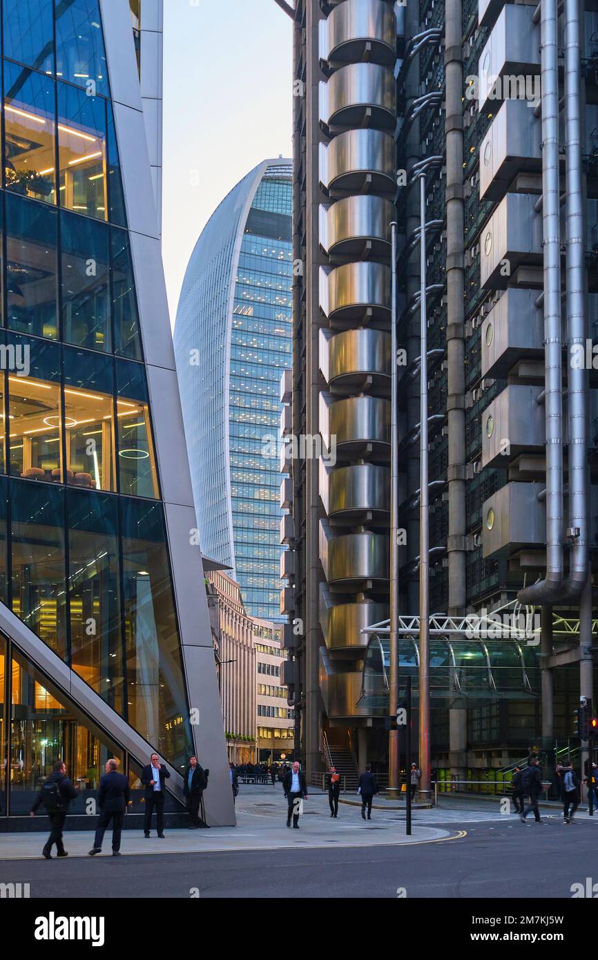England, London: buildings in the business district of The City of ...