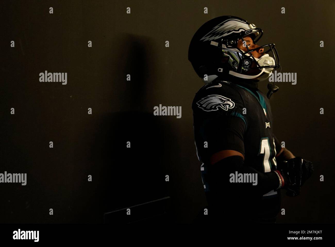Philadelphia Eagles' Kenneth Gainwell waits before an NFL football game ...