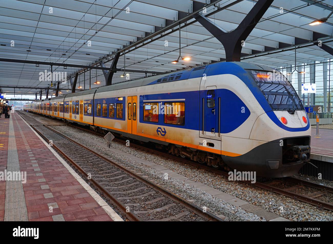 ROTTERDAM, NETHERLANDS -15 NOV 2021- View of trains at the Rotterdam ...