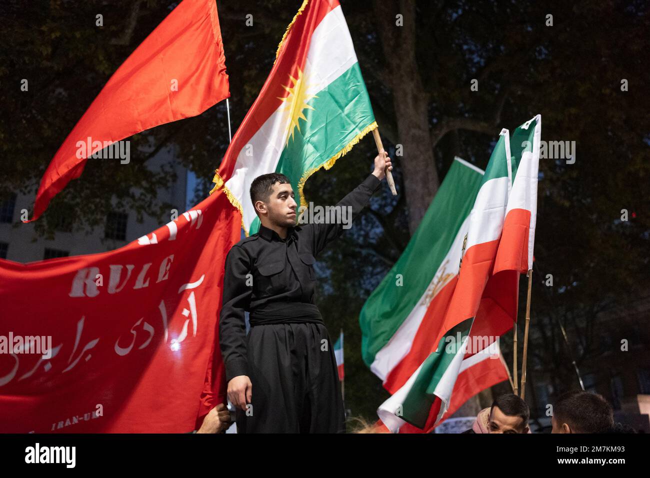British Iranians protesting in London against the oppressive regime in ...