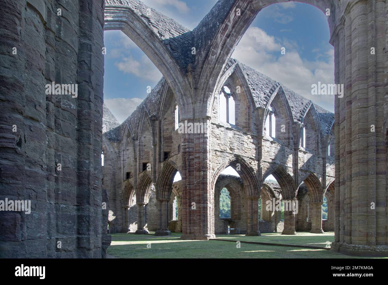 Ruins of Tintern Abbey Monmouthshire Wales Stock Photo - Alamy