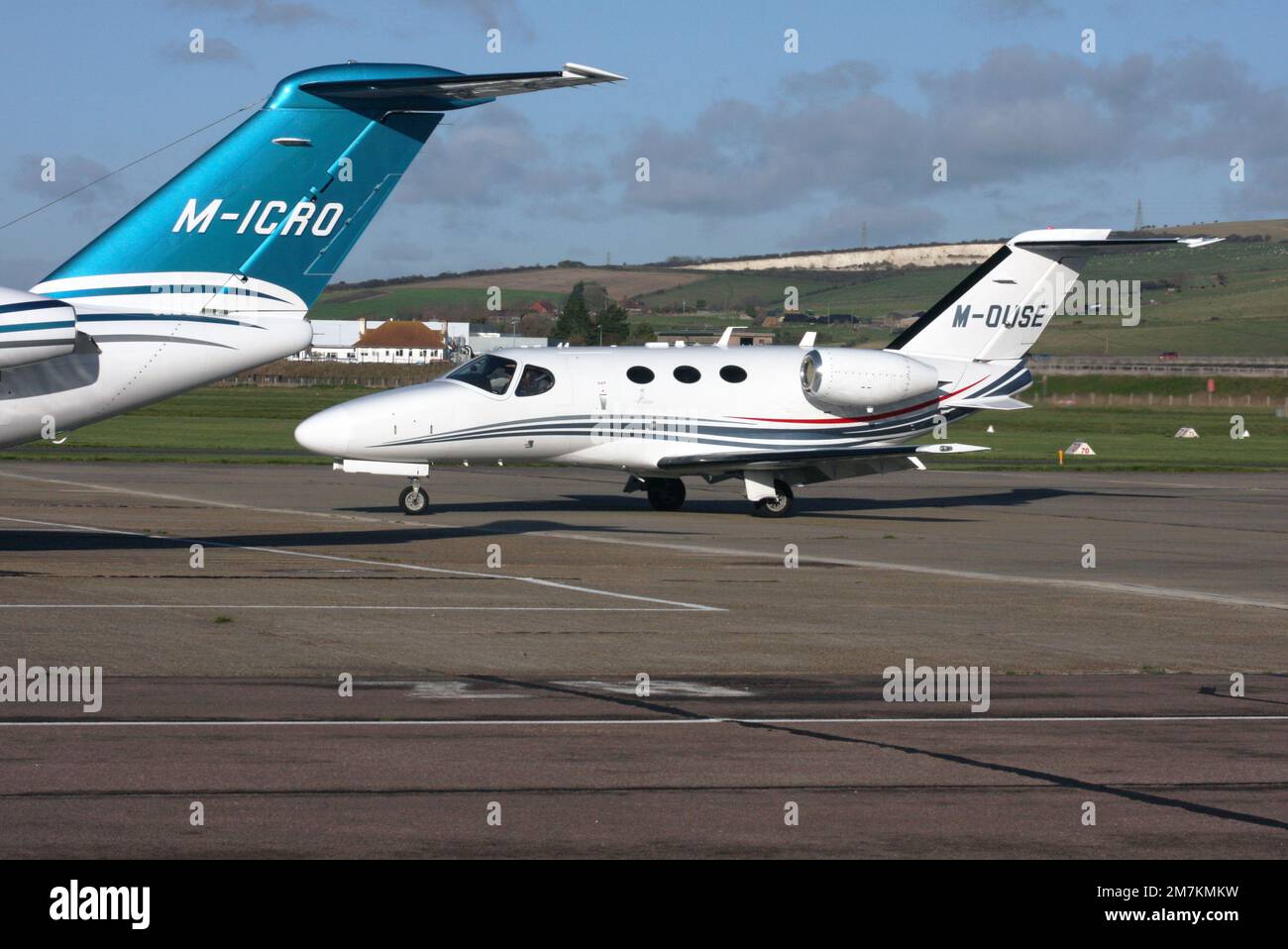Cessna Citation 510 and 525 Business jets on the ramp at Brighton City ...