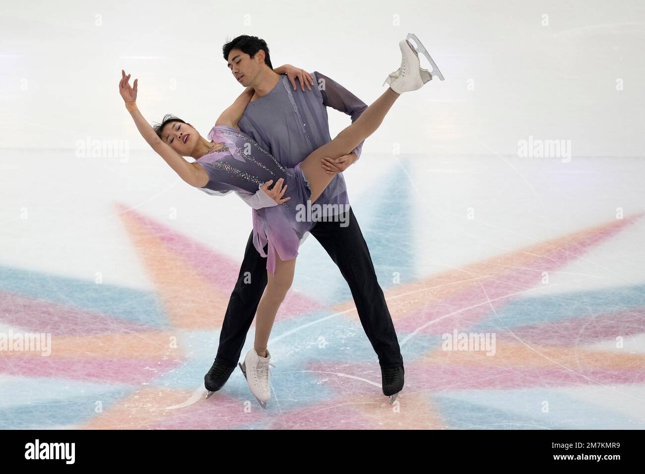 United States' Emily Chan and Spencer Akira Howe compete in the Pairs ...