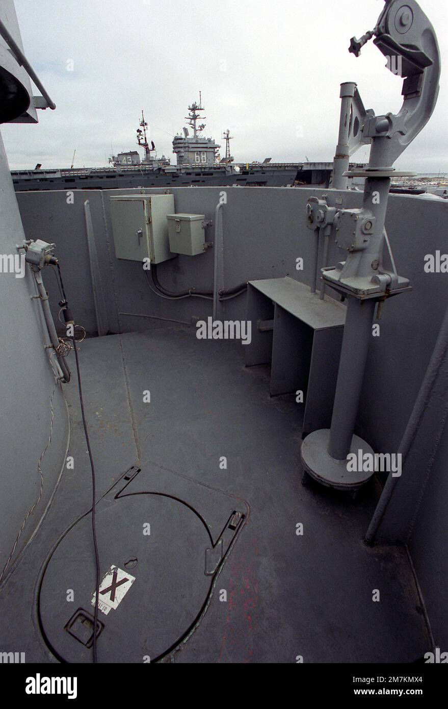 The lookout station on the 03 level of the battleship USS IOWA (BB-61 ...