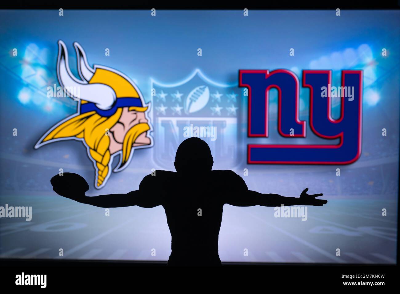 MINNESOTA, USA, JANUARY 10, 2023: New York Giants vs. Minnesota Vikings ...