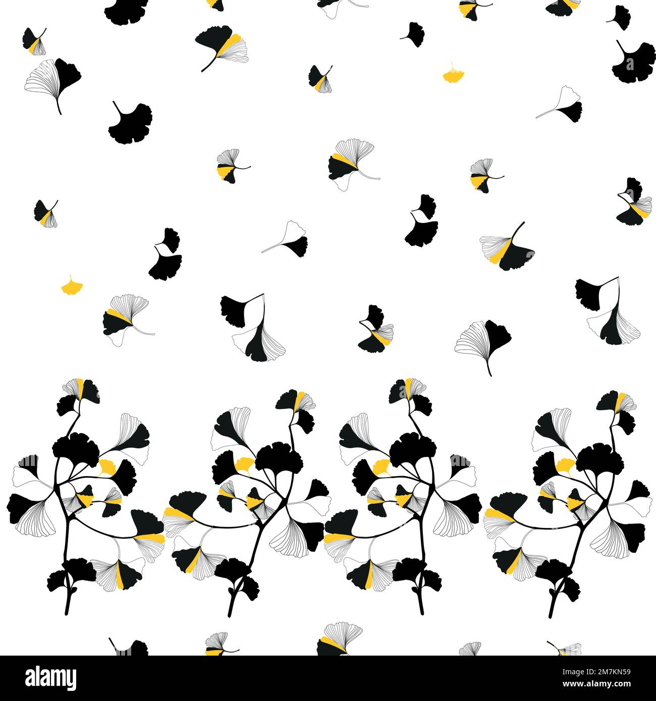 Modern floral seamless pattern. Digital drawn illustration. Can be used ...