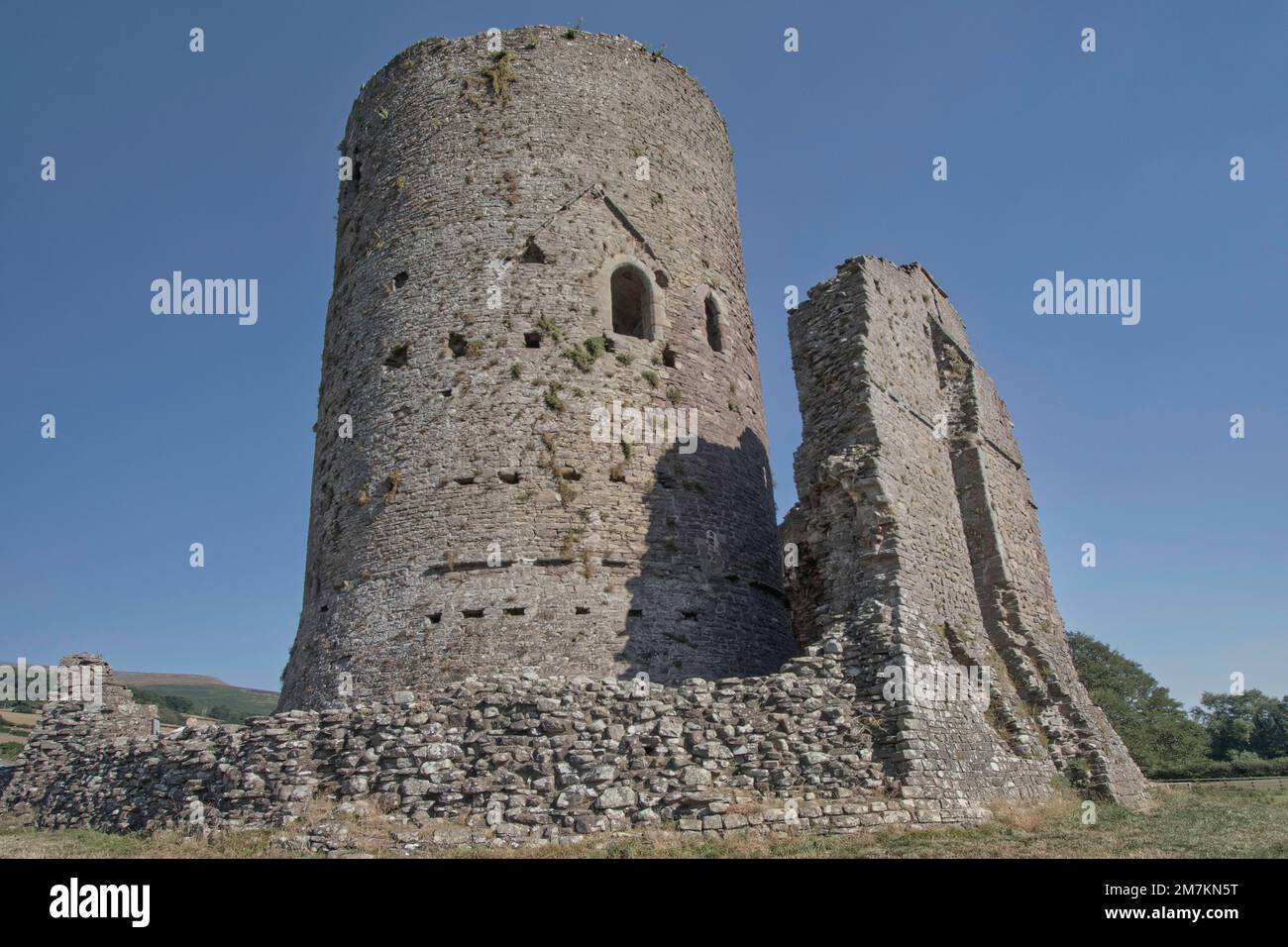 Tretower castle near Crickhowell Wales Stock Photo - Alamy