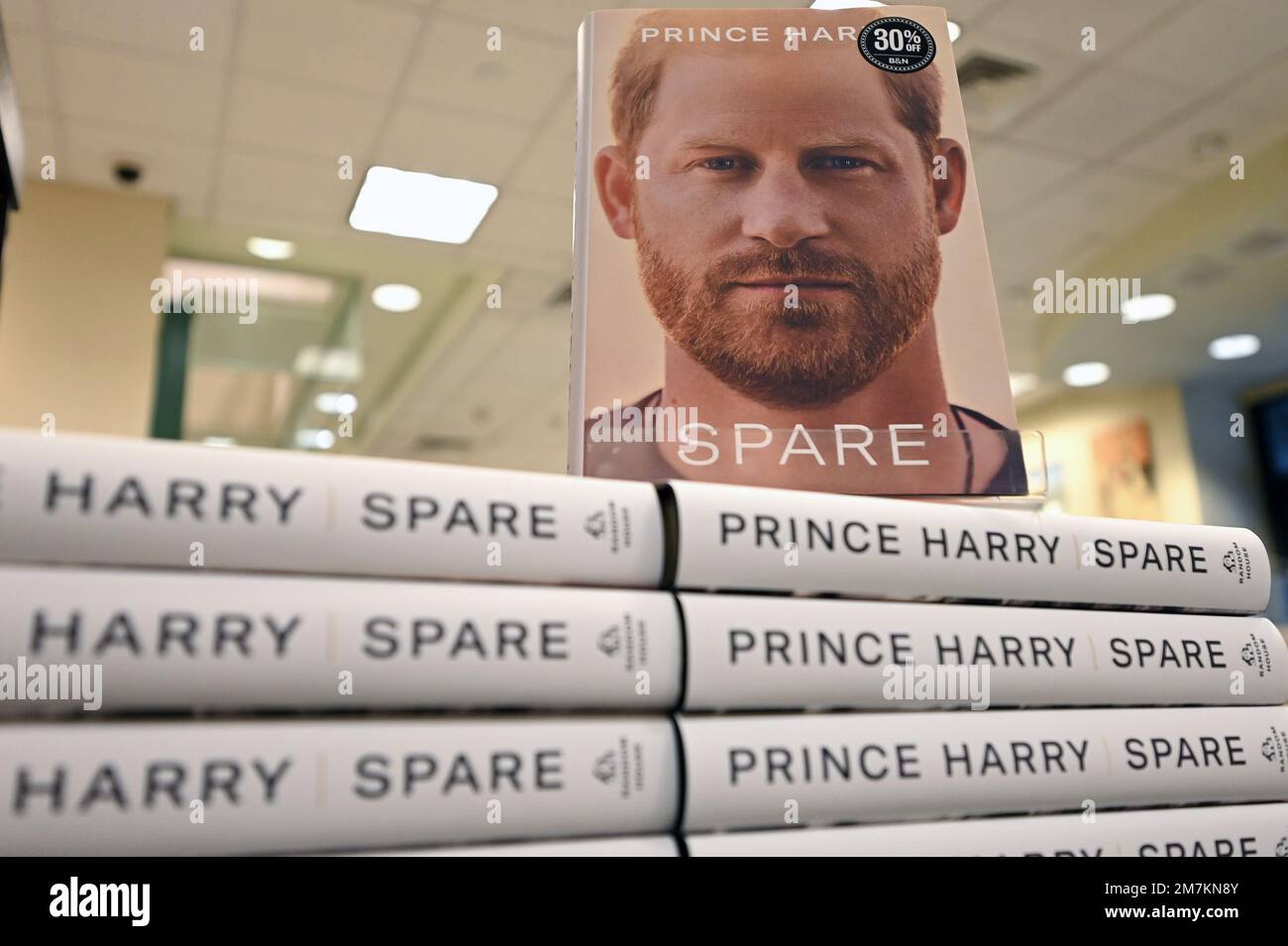 Copies of Prince Harry, Duke of Sussex memoir titled ‘Spare’ seen on ...