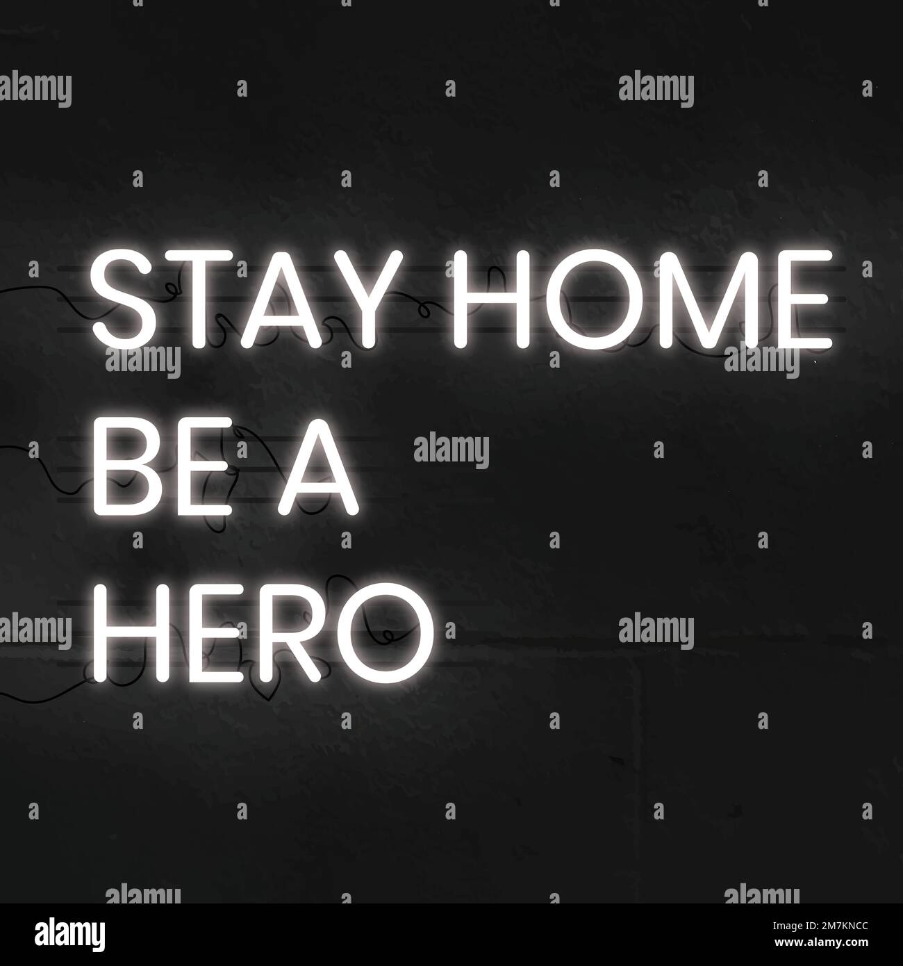 Stay home, be a hero neon sign vector Stock Vector Image & Art - Alamy