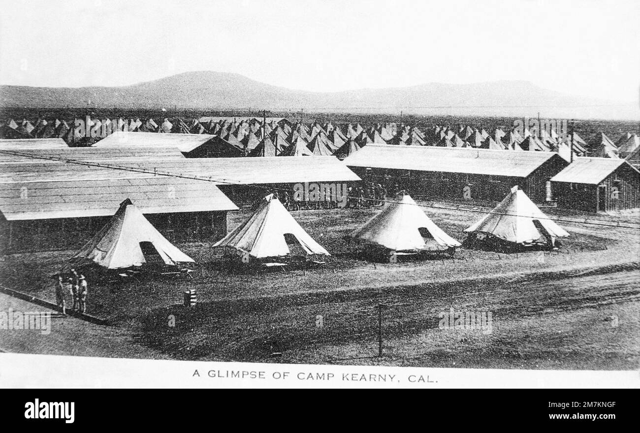 An overview of the camp for the 145th Field Artillery Regiment (1ST ...