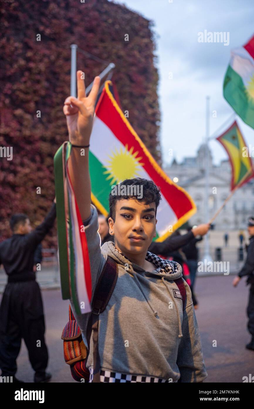 British Iranians protesting in London against the oppressive regime in ...