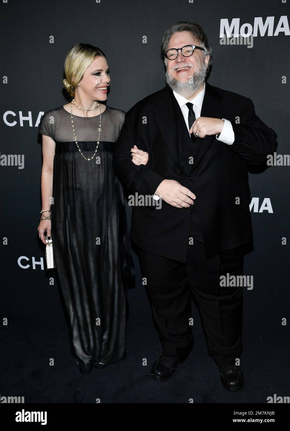 Honoree Guillermo del Toro, right, and wife Kim Morgan attend the MoMA ...