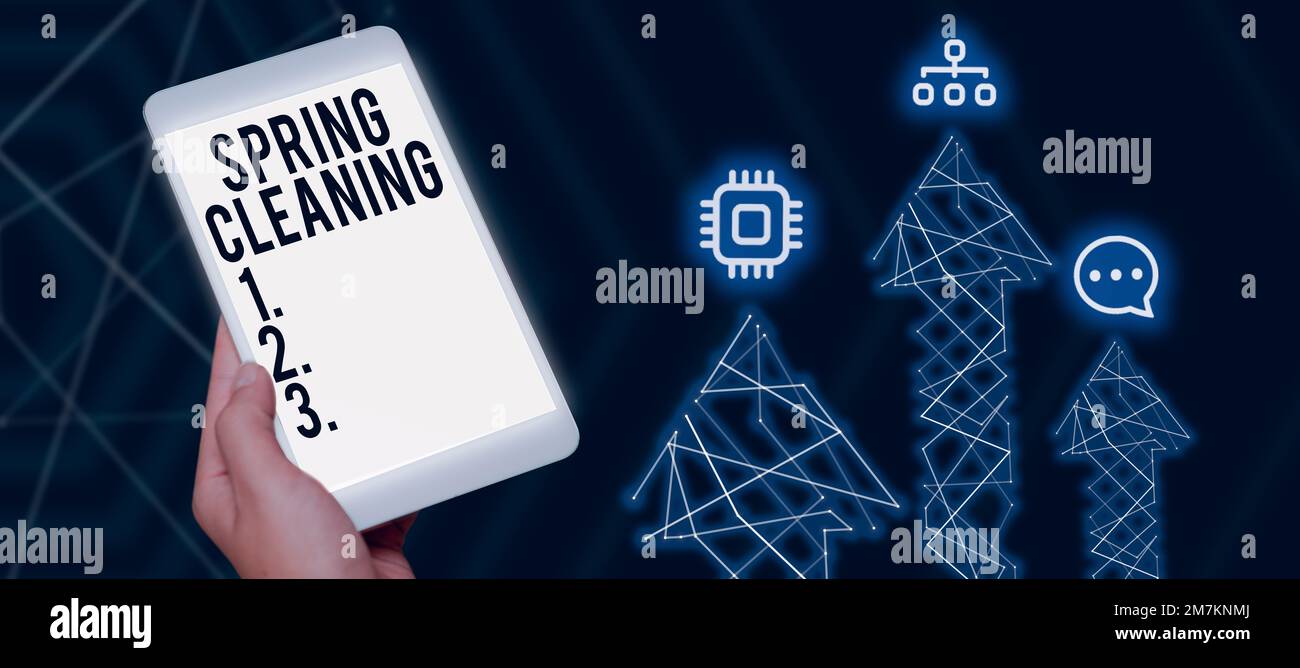 Inspiration showing sign Spring Cleaning. Word Written on practice of ...