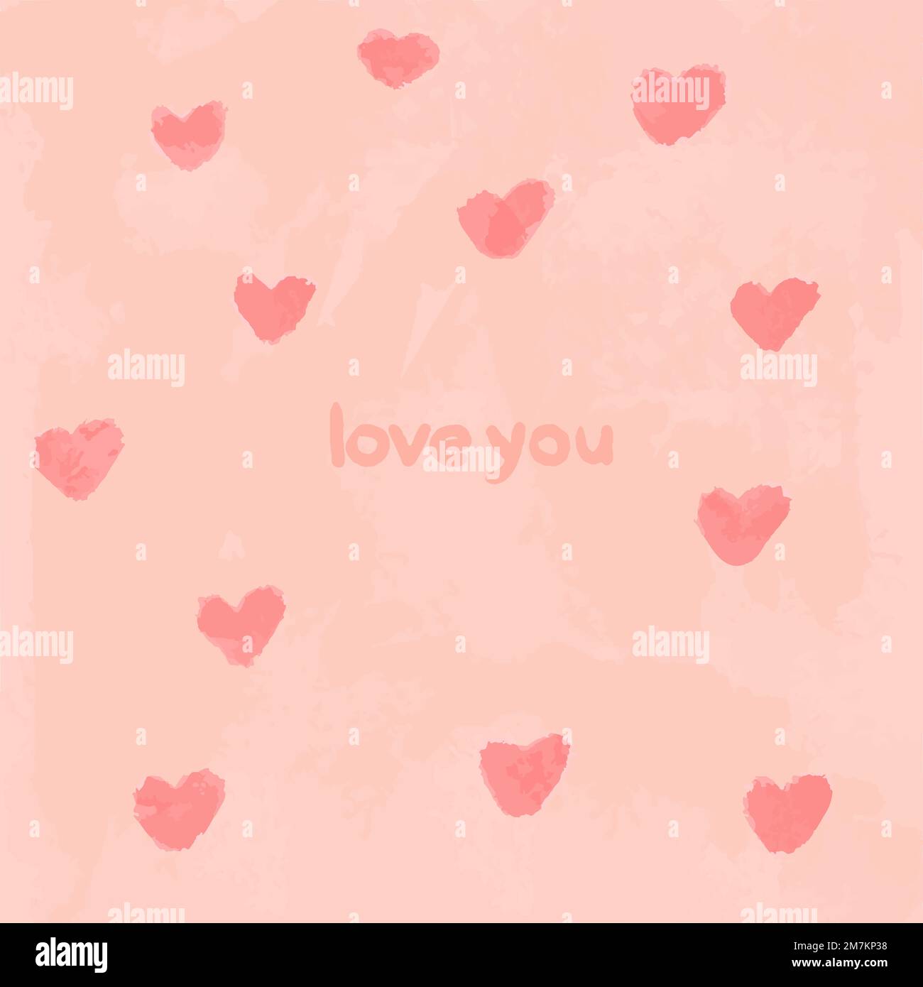 pink hearts on a pink back painted with paint Stock Vector Image & Art ...