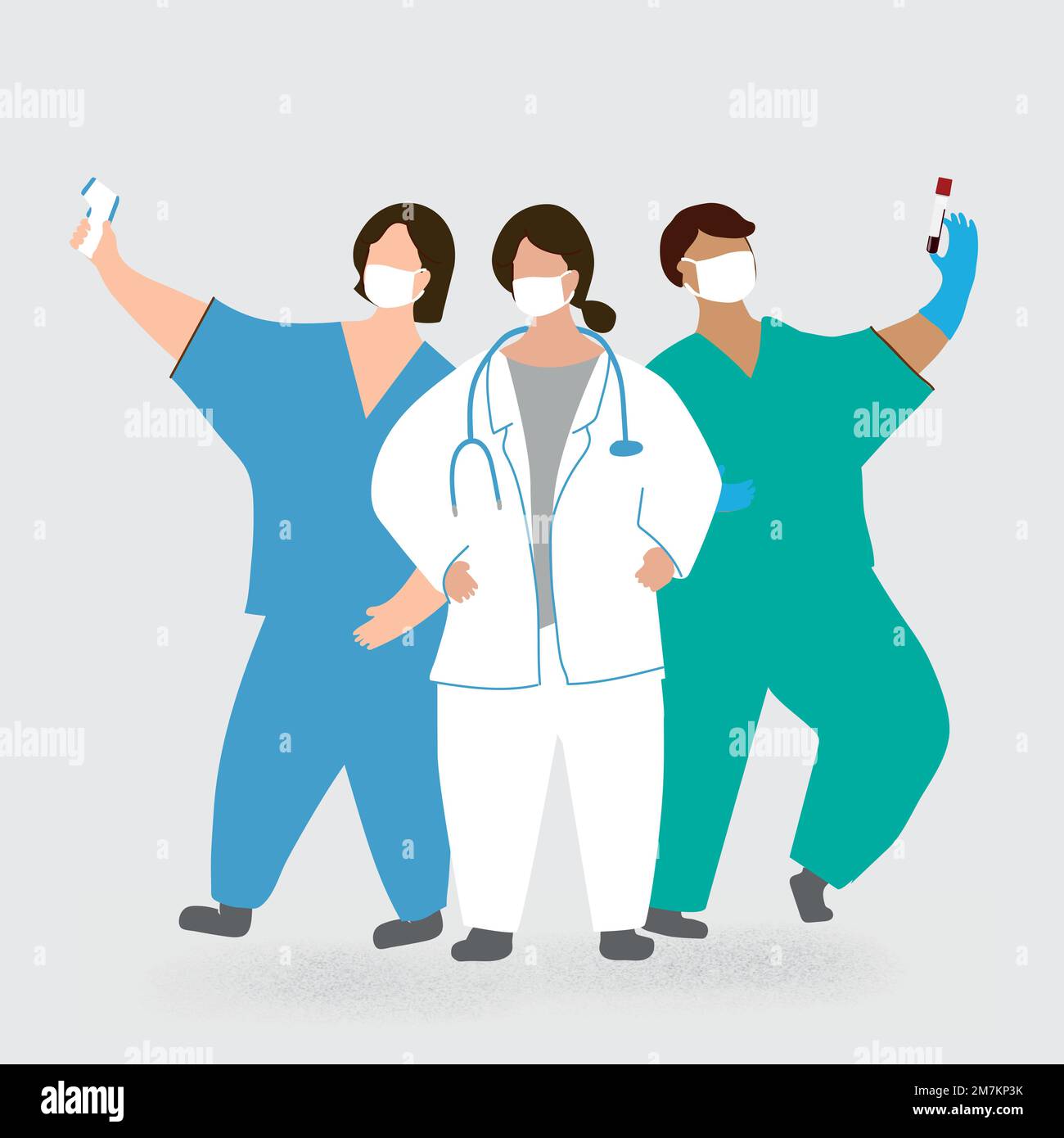 Coronavirus medical staff character element vector Stock Vector Image ...