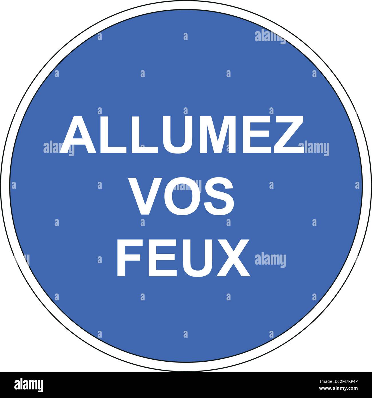 French road sign: Obligation of the mentioned text Stock Vector Image ...